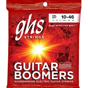 GHS Strings GBL Guitar Boomers, Nickel-Plated Electric Guitar Strings, Light (10-46)