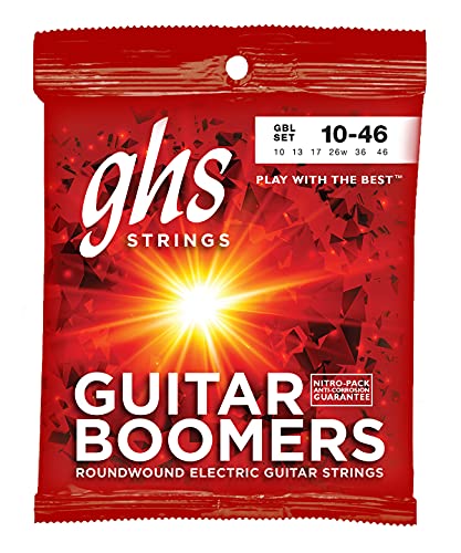 GHS Strings GBL Guitar Boomers, Nickel-Plated Electric Guitar Strings, Light (10-46)