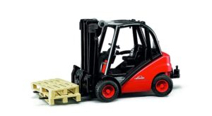 bruder 02511 linde h30d forklift with 2 pallets