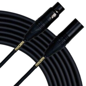 mogami gold studio-25 xlr microphone cable, xlr-female to xlr-male, 3-pin, gold contacts, straight connectors, 25 foot