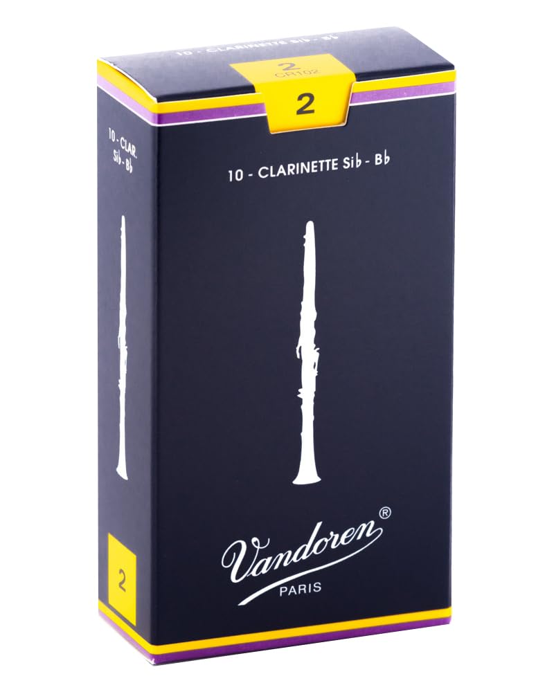 Vandoren CR102 Bb Clarinet Traditional Reeds Strength 2; Box of 10