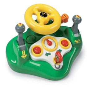 John Deere Busy Driver, Kids Toy Steering Wheel & Driving Dashboard, 12 Months and Up Green