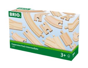 brio world 33402 expansion pack intermediate - wooden train set for kids | enhances creativity | compatible with all brio train sets | fsc certified | ideal for ages 3 and up