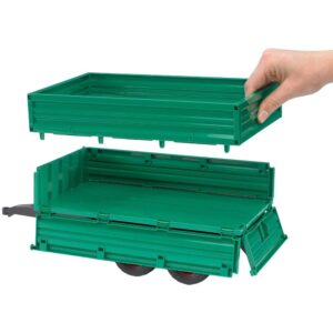 Bruder Toys - Agriculture Realistic Tandemaxle Tipping Trailer with Removeable Top and Compatible with Some Bruder Tractors - Ages 3+