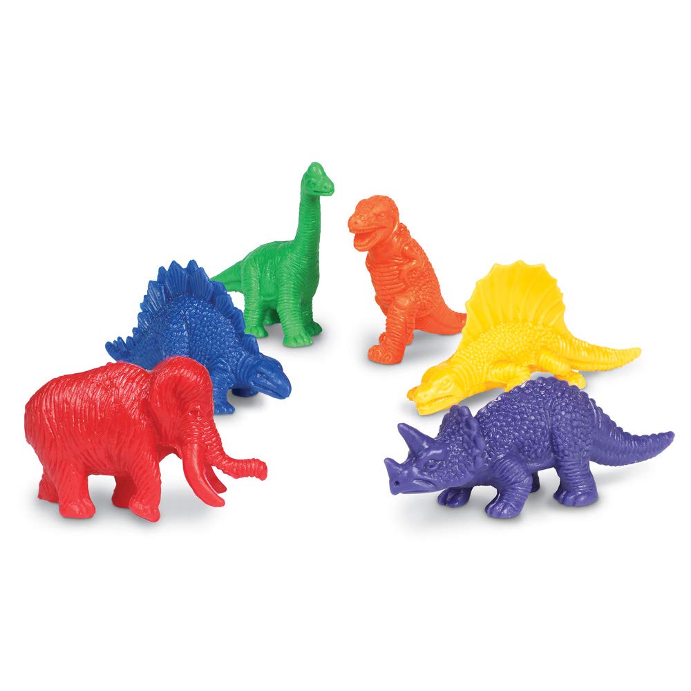 Learning Resources Mini-Dino Counters - 108 Pieces, Ages 3+ Toddler Learning Toys, Dinosaurs for Toddlers, Dinosaurs Action Figure Toys, Kids' Play Dinosaur and Prehistoric Creature Figures