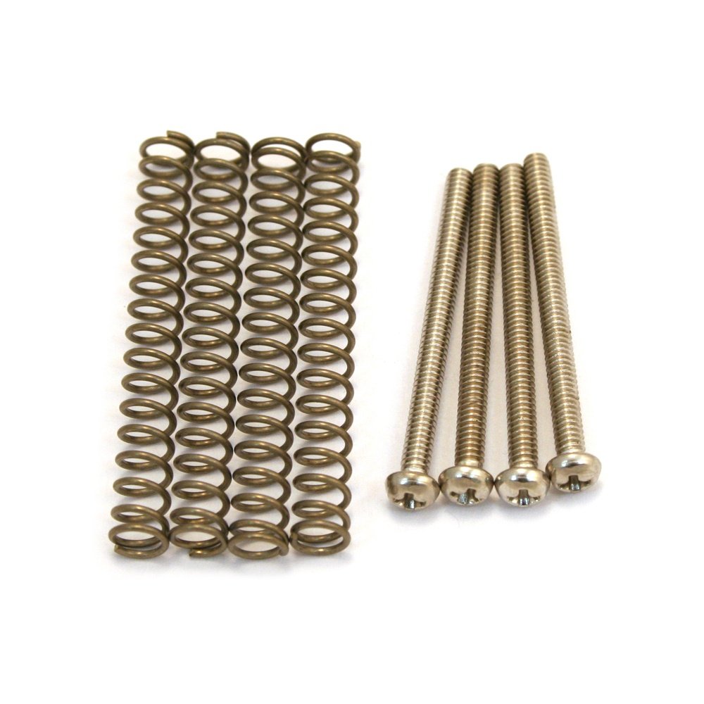 4 Humbucking Mounting Screws w/Springs 1-1/4" Nickel