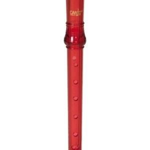 Canto One-Piece Translucent Soprano Recorder with Baroque Fingering Transparent Red