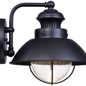 John Timberland Fordham Rustic Industrial Farmhouse Outdoor Barn Light Fixture White LED 8 1/4" Seedy Glass Dome Shade for Exterior Barn Deck House Porch Patio Outside Garage Front Door Garden