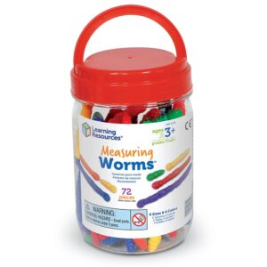 Learning Resources Measuring Worms - 72 Pieces, Ages 3+ Toddler Learning Toys, Counters for Kids