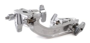 pearl ax25l single accessory clamp with extended locking, two-way, double forward/side tilting expandable drum and cymbal arm clamps for mounting anywhere around the drum set (fits 5/8" to 1-1/8" pipes.)