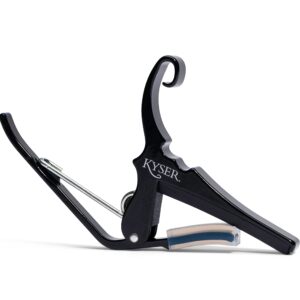 kyser quick-change guitar capo for 12-string guitars, black, kg12b