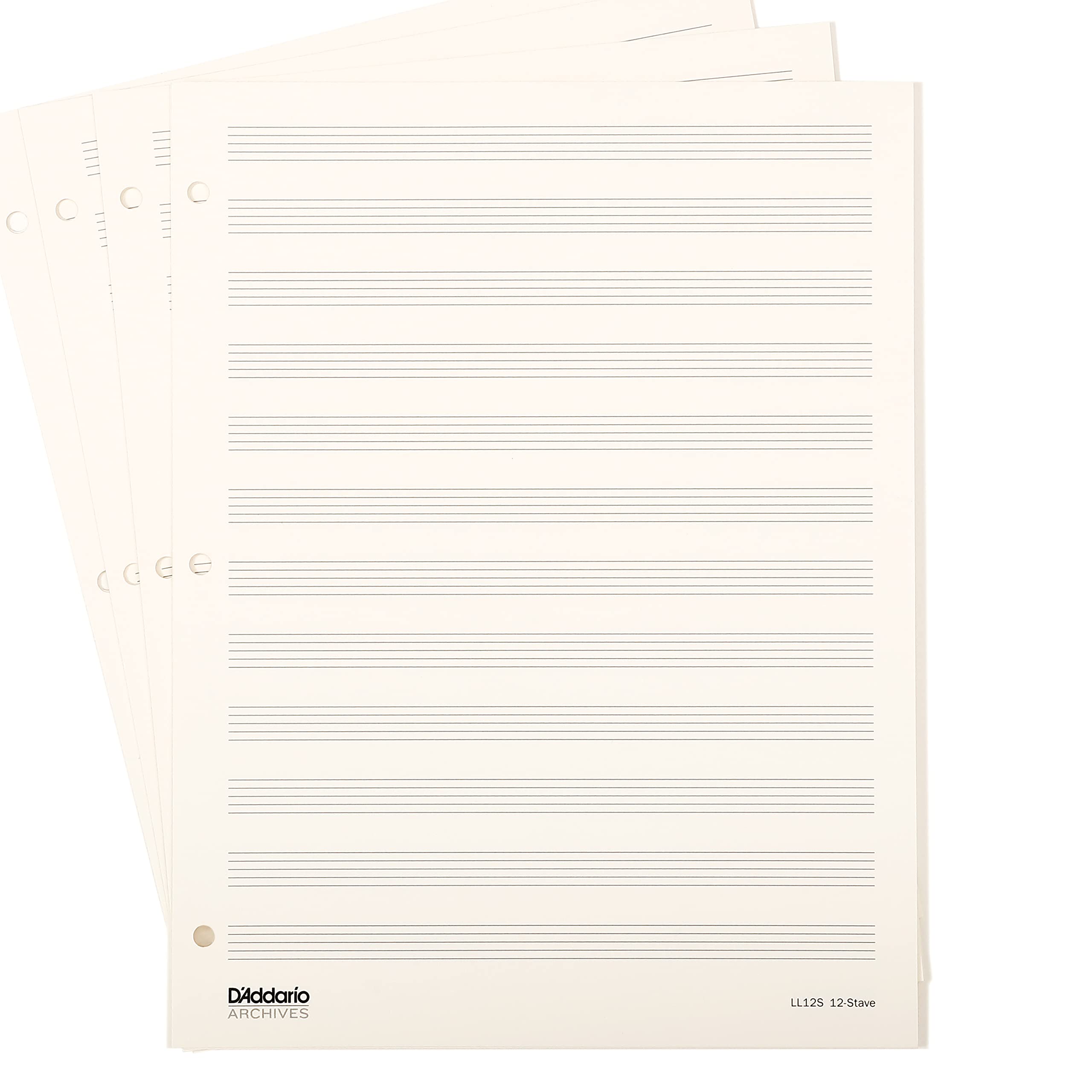 Archives LL12S Looseleaf Manuscript Paper, 12 Stave, 50 Pages