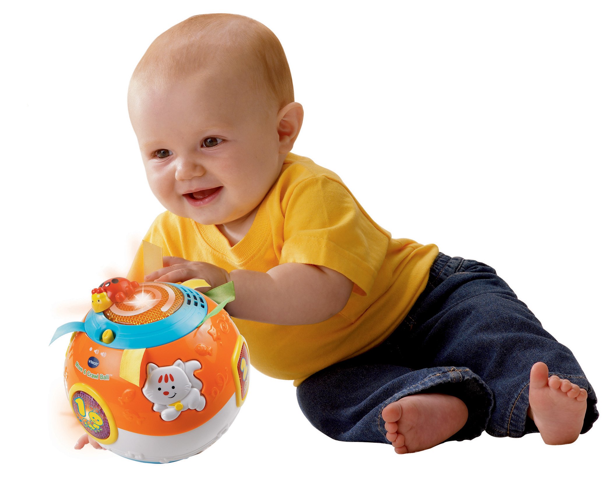 VTech Move and Crawl Ball, Orange