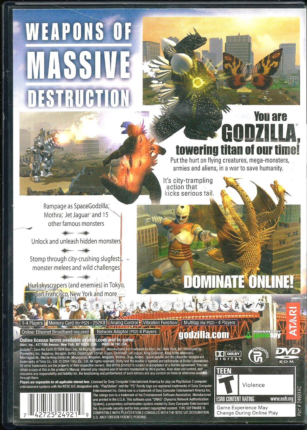 Godzilla: Save the Earth - PlayStation 2