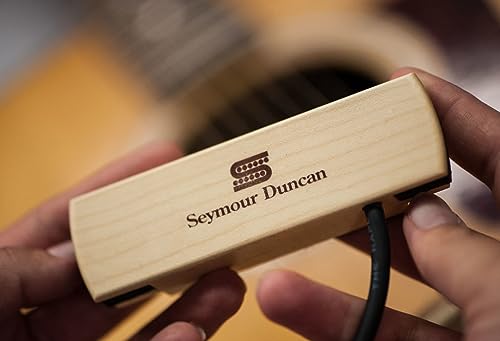 Seymour Duncan SA-3HC Woody HC Acoustic Soundhole Pickup - Magnetic Hum-Canceling Pickup for Standard Steel String Acoustic Guitars - Maple