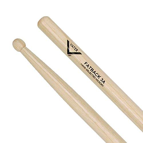 Vater 3A Wood Tip Hickory Drum Sticks, Pair