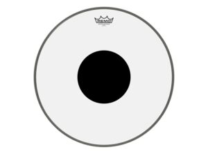 remo controlled sound clear black dot bass drum head (18")