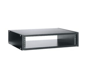 middle atlantic products rk2 series rack - 2 rack spaces, black wood grain laminate