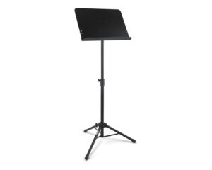 on-stage sm7211b professional grade folding orchestral sheet music stand, black