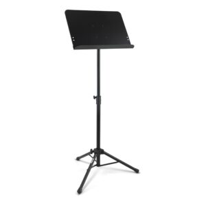 On-Stage SM7211B Professional Grade Folding Orchestral Sheet Music Stand, Black