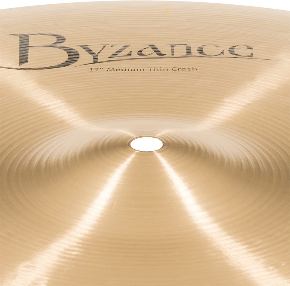 Meinl Cymbals B17MTC Byzance 17-Inch Medium Thin Traditional Crash Cymbal (VIDEO),metallic