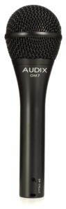 audix om7 hypercardioid handheld dynamic vocal microphone for stage singers - black