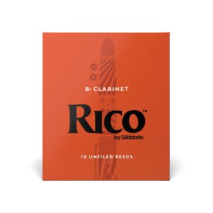 D'Addario Rico Bb Clarinet Reeds, Strength 2, Pack of 10