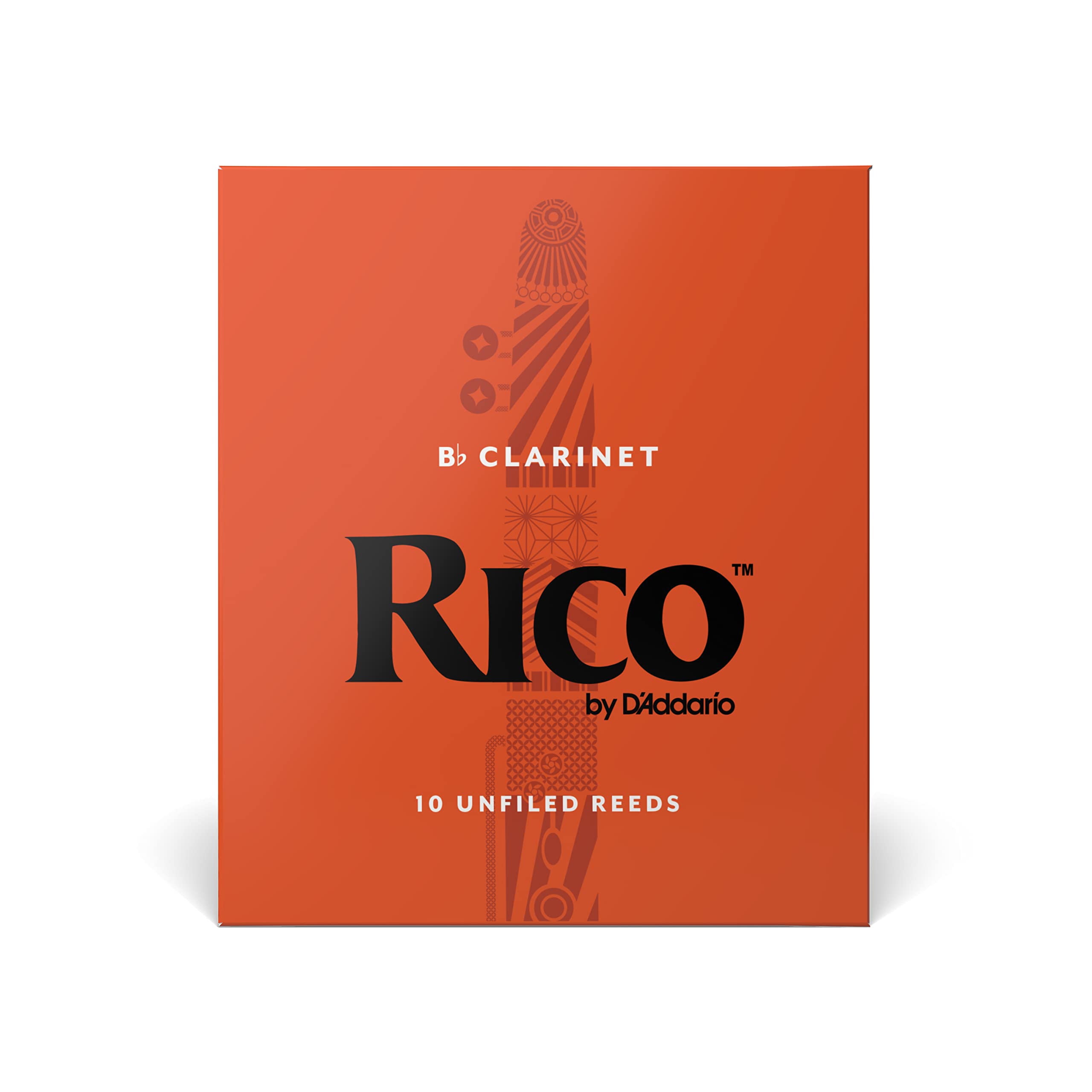 D'Addario Rico Bb Clarinet Reeds, Strength 3, Pack of 10