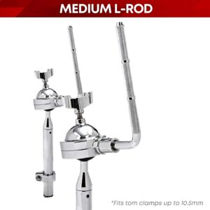 Gibraltar Medium Ball Arm 10.5mm L-Rod Tom Mount Percussion Chrome Drum Set Hardware (SC-BALRM)