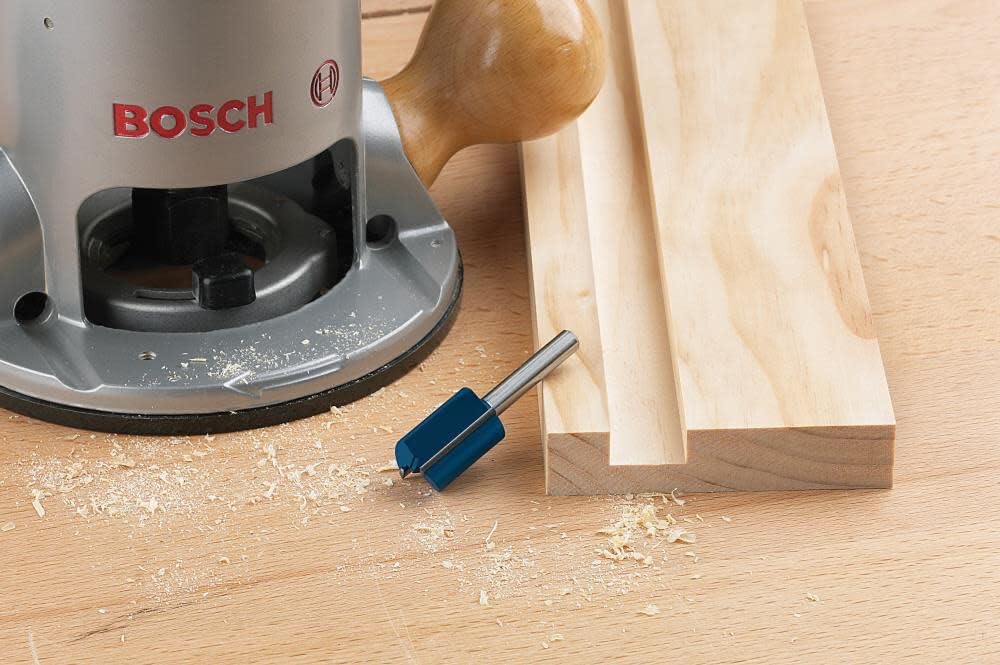 Bosch 85221M 1/4 In. x 5/8 In. Carbide Tipped 2-Flute Straight Bit