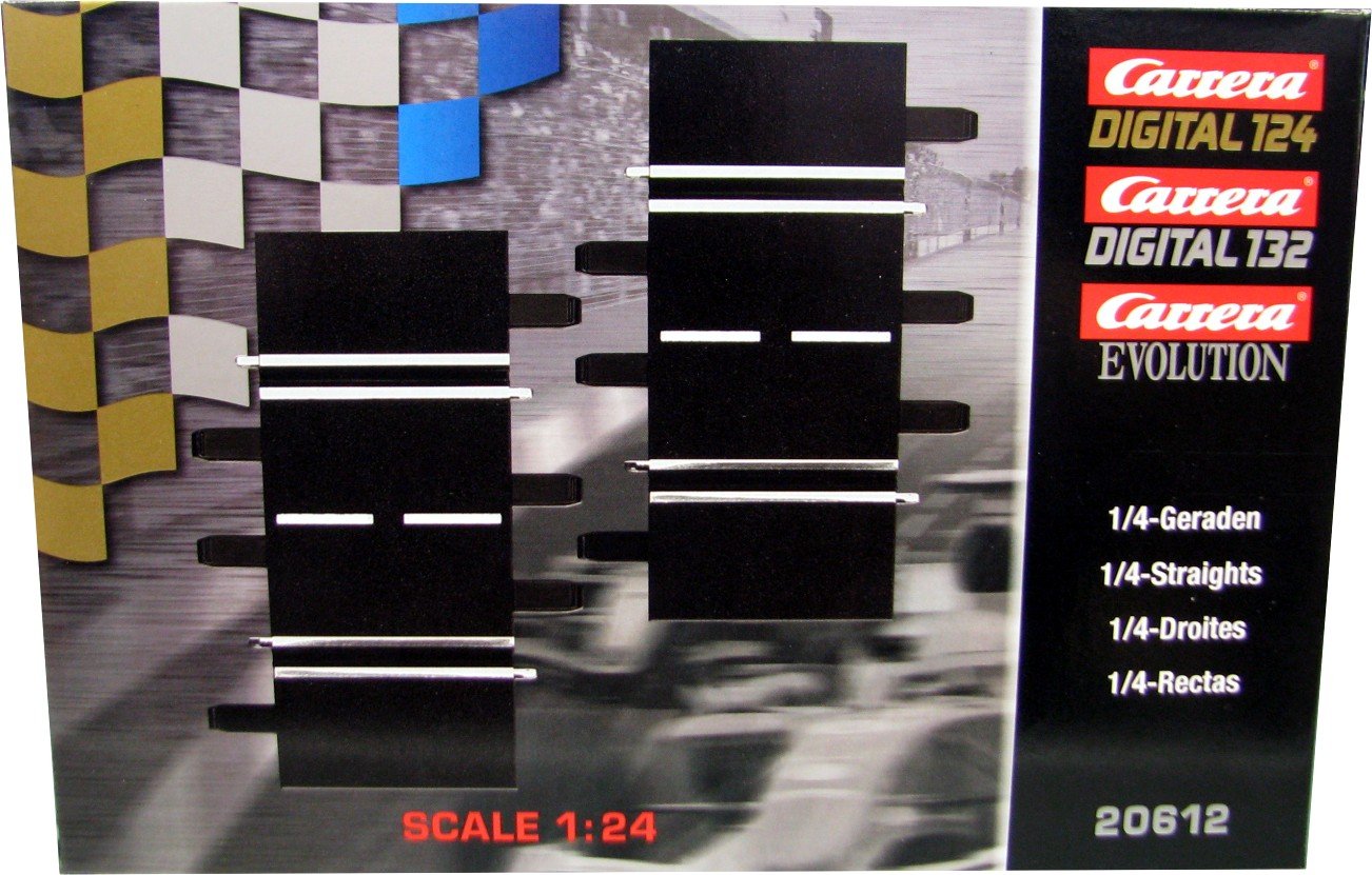 Carrera Of America Digital/Evolution 1/4 Straight Track, 2-Pieces in a Box