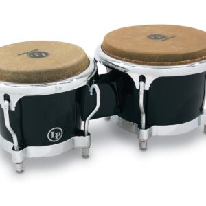 LP200XFBK Black Fiberglass Bongos, Comfort Curve II Rims