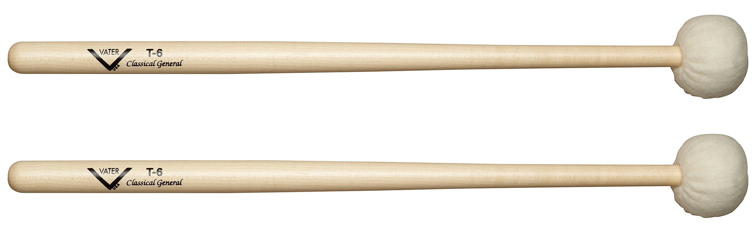 Vater T6 Timpani, Drumset & Cymbal Mallets, Pair