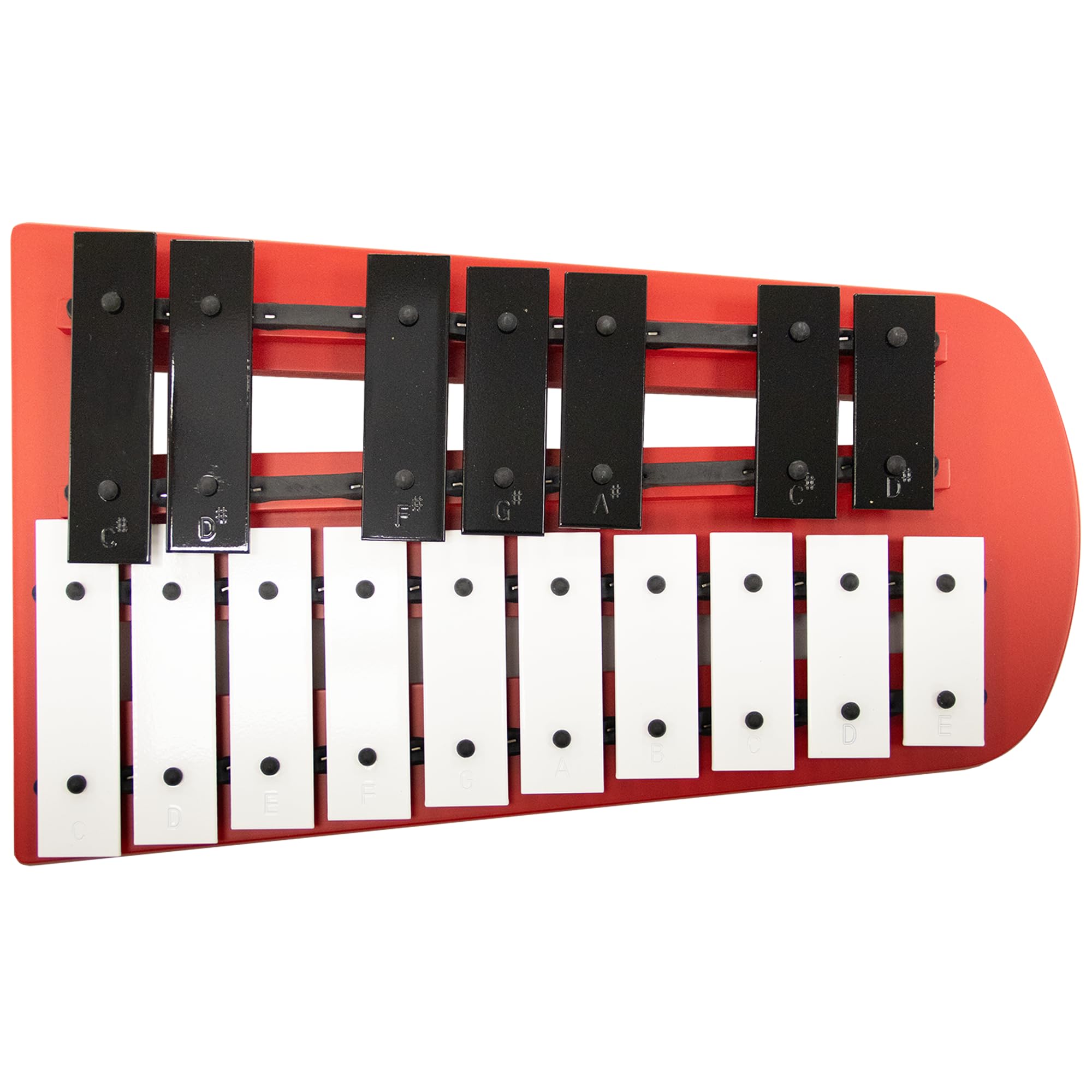 Basic Beat BB117A 17-Note Chromatic Glockenspiel for Kids - Durable with Piano-Key Coloring, Safety-Designed Bars, Sturdy Wooden Frame, and 2 Mallets Included