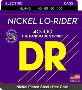 dr strings nickel lo-rider - nickel plated hex core bass 40-100