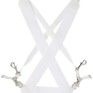 Ludwig LF350W White Parade Marching Bass Drum Sling | Marching Band Straps | for Band Practice, Concerts and Musical Events