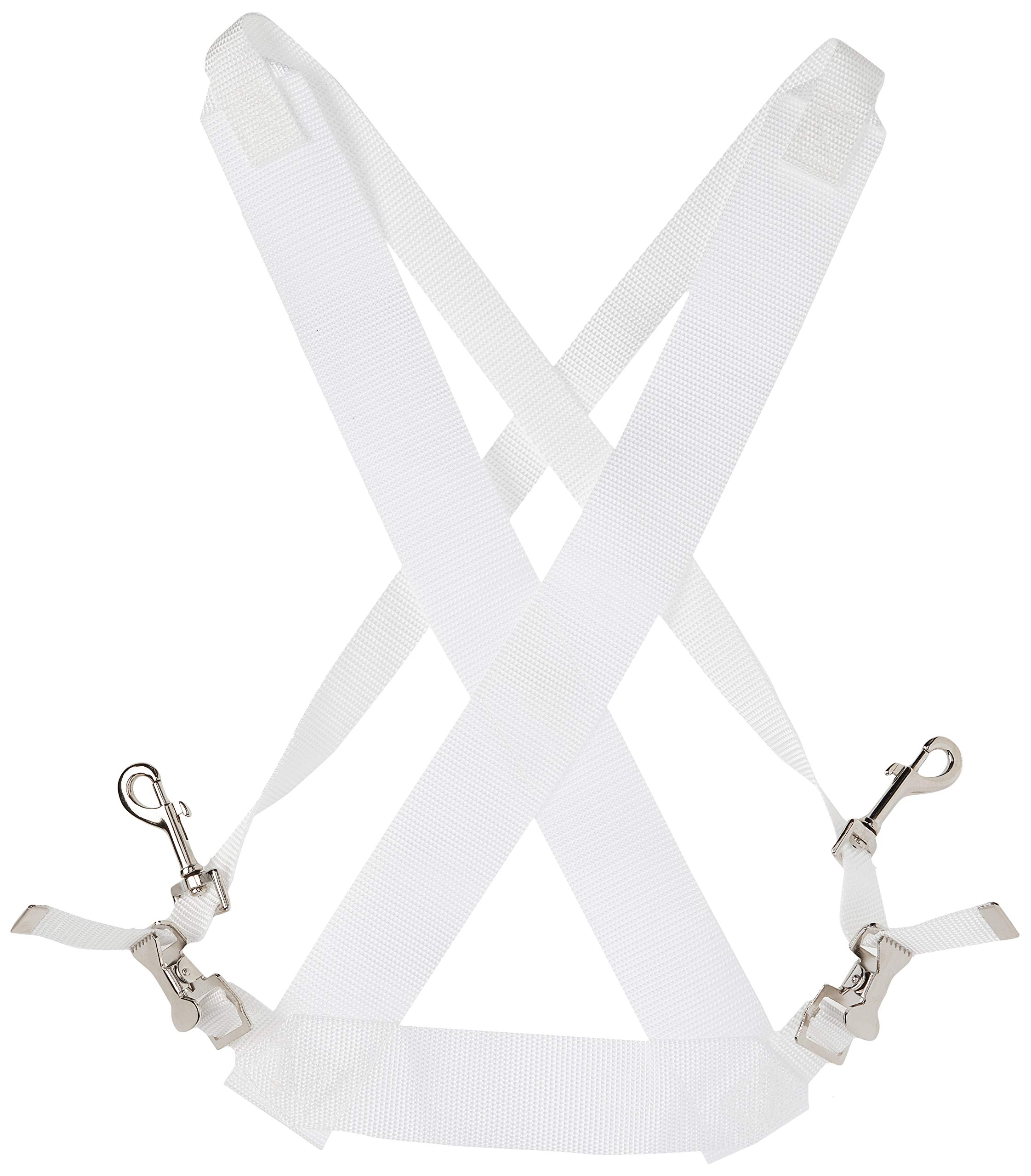 Ludwig LF350W White Parade Marching Bass Drum Sling | Marching Band Straps | for Band Practice, Concerts and Musical Events