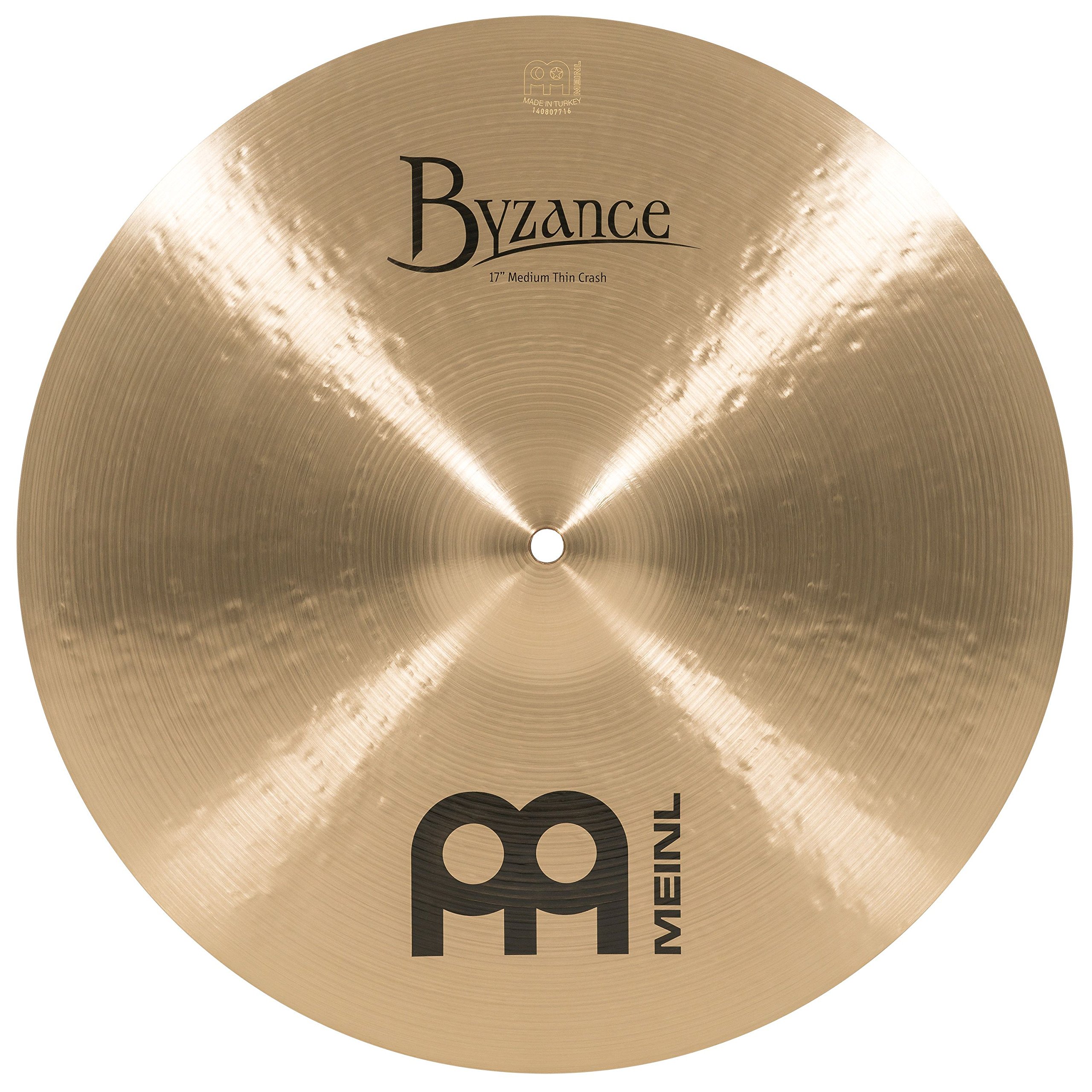 Meinl Cymbals B17MTC Byzance 17-Inch Medium Thin Traditional Crash Cymbal (VIDEO),metallic