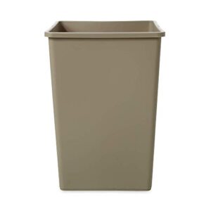 Rubbermaid Commercial Products Untouchable 35 Gal Square Container, Gray, for Offices/Mailrooms/Classrooms/Areas of High Waste Generation