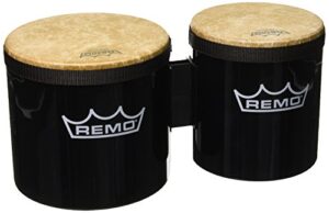 remo bg-5300-70 festival bongo drum - black, 6"-7"