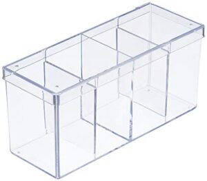 ultra pro all team 2-piece storage box, 4 compartment, clear