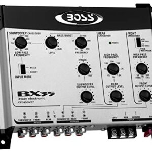 BOSS Audio Systems BX35 Electronic Car Crossover - 3 Way, Pre-Amp, Fine Tune Your High-Mid-Low Range Speaker Frequencies