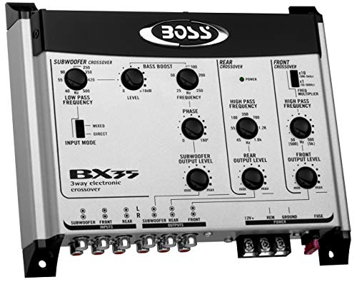 BOSS Audio Systems BX35 Electronic Car Crossover - 3 Way, Pre-Amp, Fine Tune Your High-Mid-Low Range Speaker Frequencies