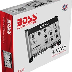 BOSS Audio Systems BX35 Electronic Car Crossover - 3 Way, Pre-Amp, Fine Tune Your High-Mid-Low Range Speaker Frequencies