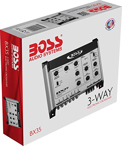 BOSS Audio Systems BX35 Electronic Car Crossover - 3 Way, Pre-Amp, Fine Tune Your High-Mid-Low Range Speaker Frequencies