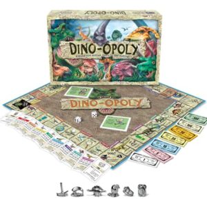 Late for the Sky Dino-Opoly Monopoly Board Game