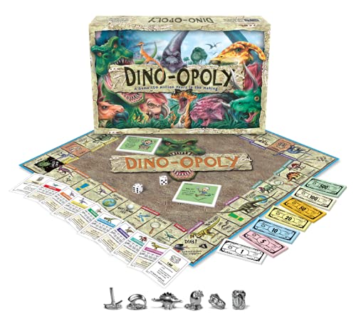 Late for the Sky Dino-Opoly Monopoly Board Game