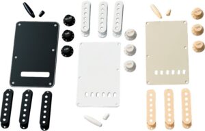 fender electric guitar strat accessory kit - black