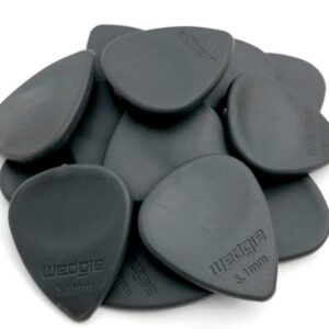 Wedgie WRPP31H Rubber Guitar Picks 3.1mm Hard, 3 Pack