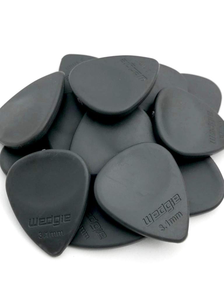 Wedgie WRPP31H Rubber Guitar Picks 3.1mm Hard, 3 Pack